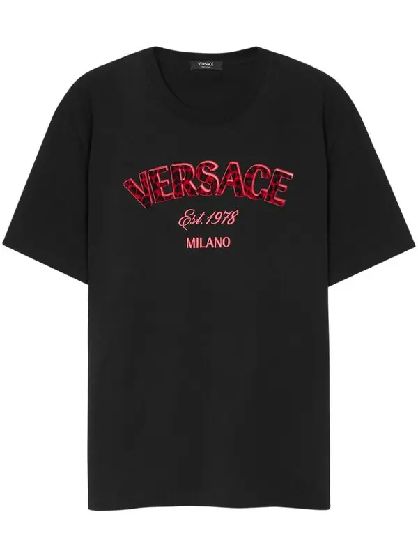 Versace Wild Stamp Embroidered T-shirt