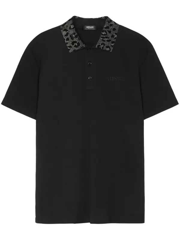 Versace Crystal-embellished Polo Shirt