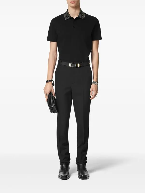 Versace Crystal-embellished Polo Shirt