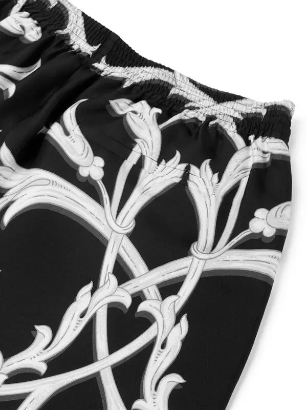 Versace Acanthus Leaves Silk Shorts