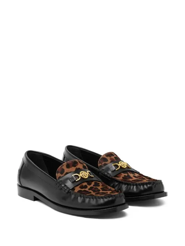 Versace Medusa '95 Leopard Loafers - Black