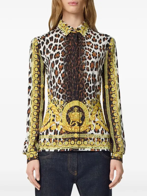 Versace Leopard-print Blouse