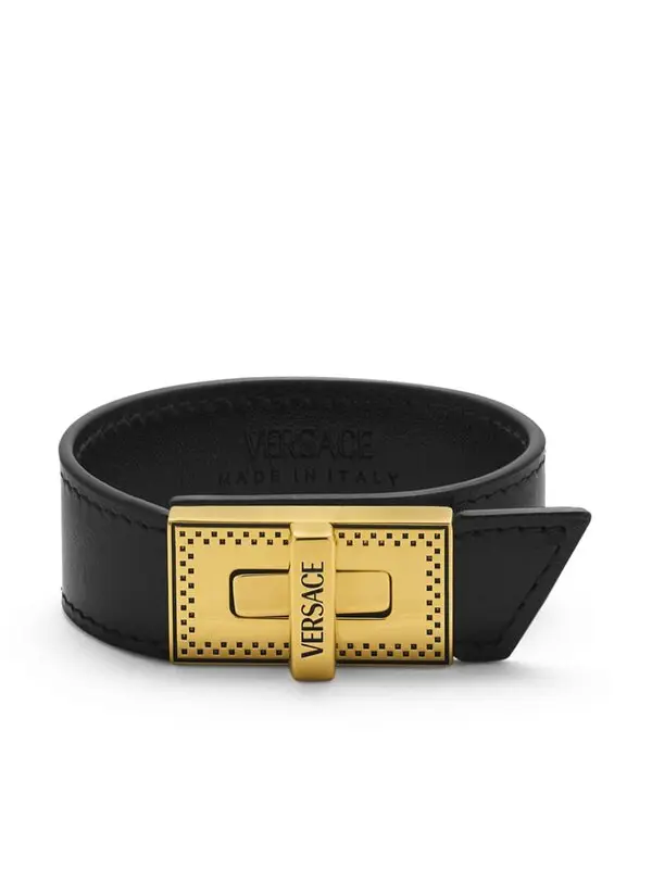 Versace Logo-buckle Bracelet - Gold