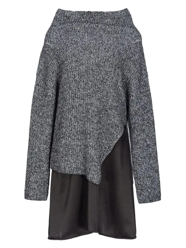 Pinko Layered Knitted Dress - Grey