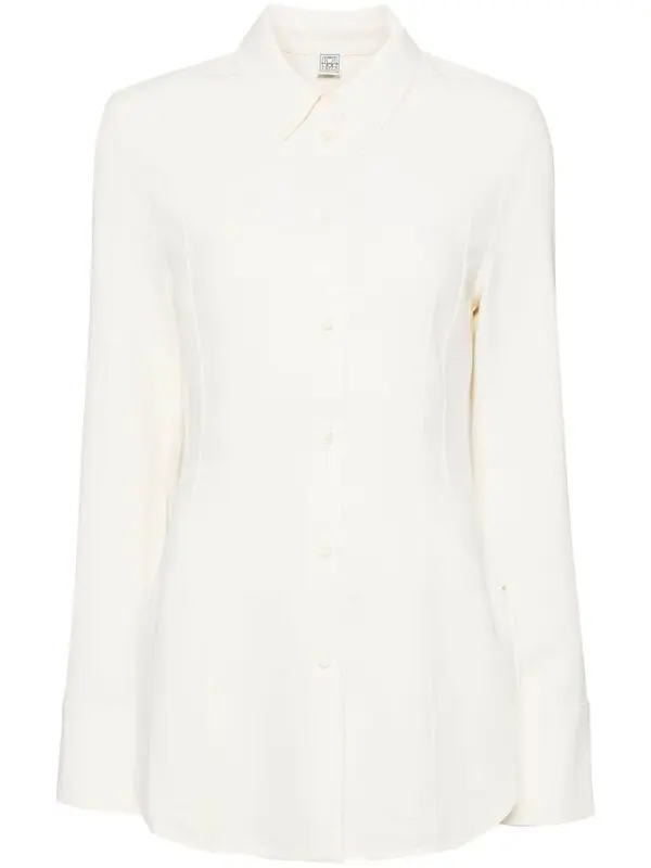 TOTEME Classic Collar Shirt - Neutrals