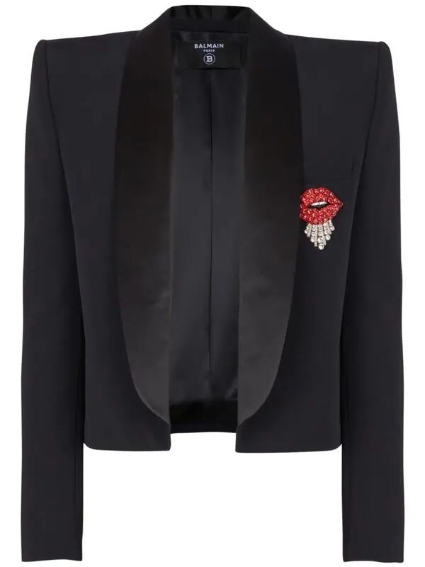 Balmain Embroidered Blazer - Black
