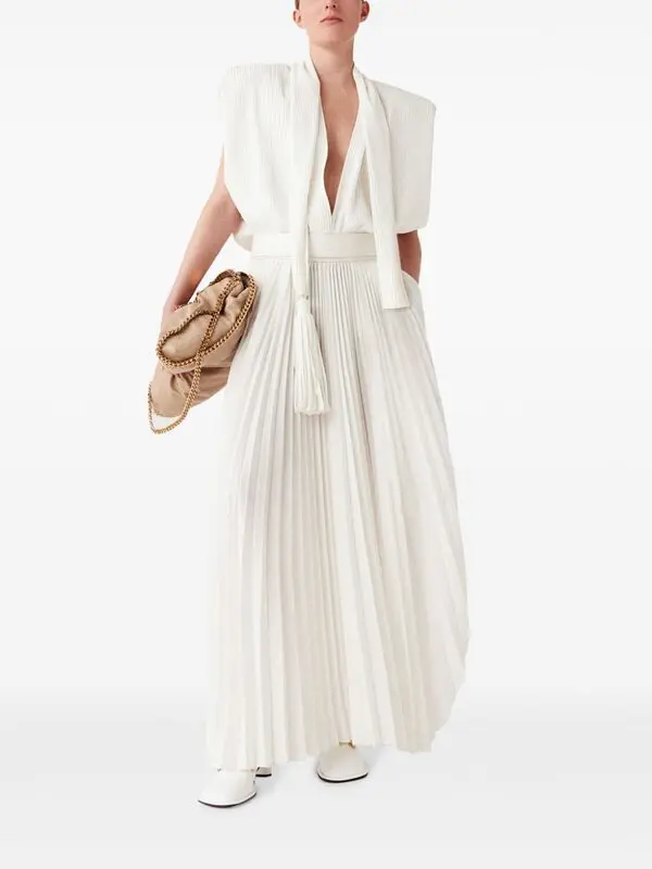 Stella McCartney Pleated Maxi Skirt - Neutrals