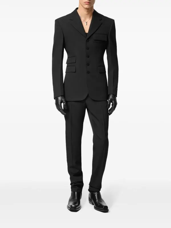 Versace Wool Tailored Trousers - Black