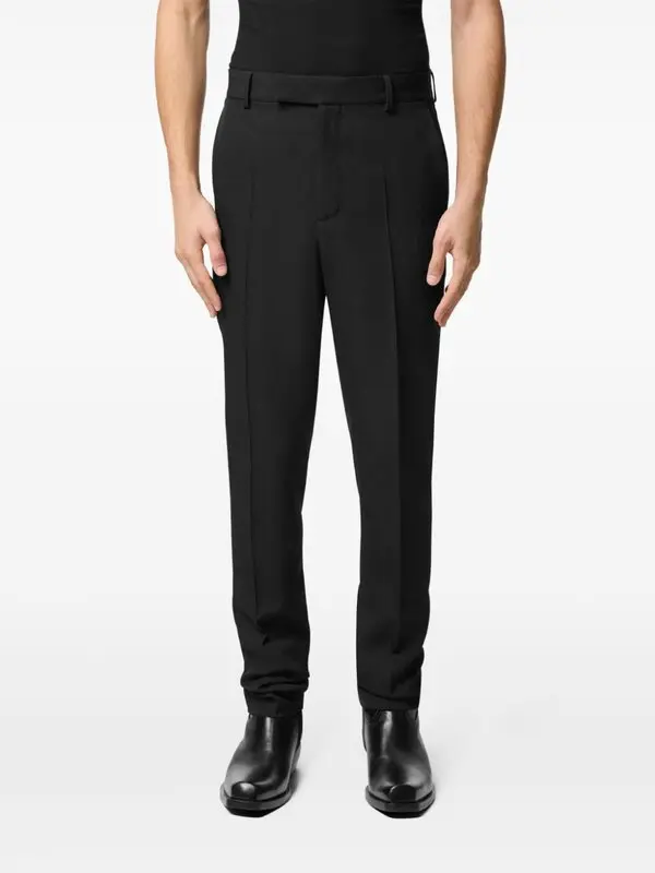 Versace Wool Tailored Trousers - Black