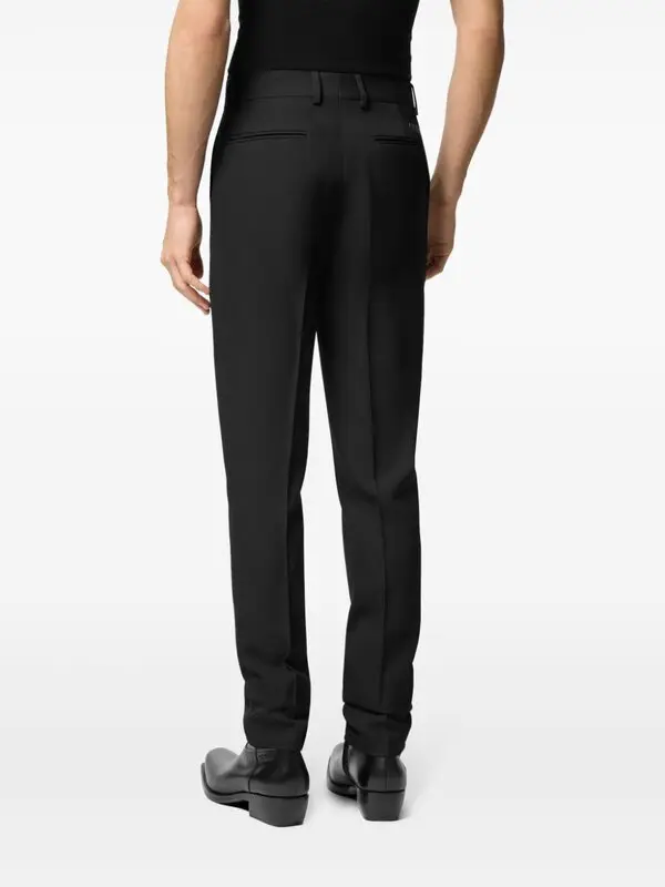 Versace Wool Tailored Trousers - Black