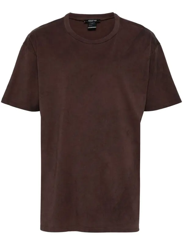 Avant Toi Marbled-effect T-shirt - Brown