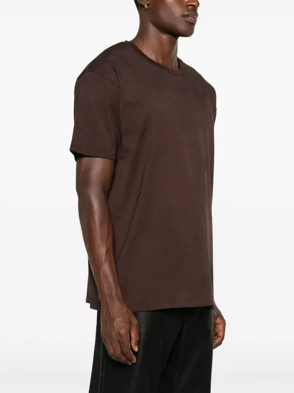 Avant Toi Marbled-effect T-shirt - Brown