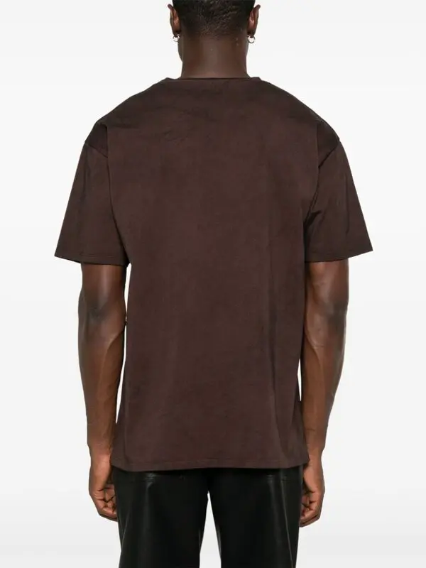 Avant Toi Marbled-effect T-shirt - Brown