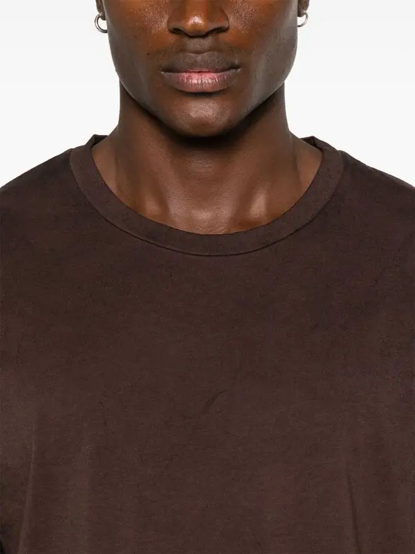 Avant Toi Marbled-effect T-shirt - Brown