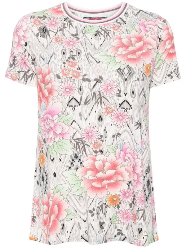 Johnny Was Janie Printed T-shirt - Pink