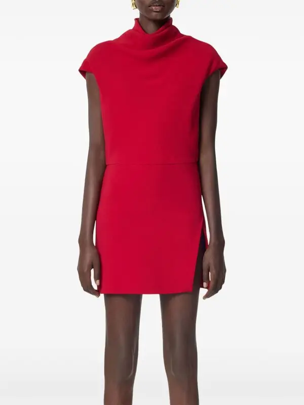 Versace Draped Front-slit Mini Dress