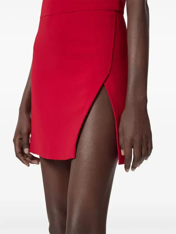 Versace Draped Front-slit Mini Dress