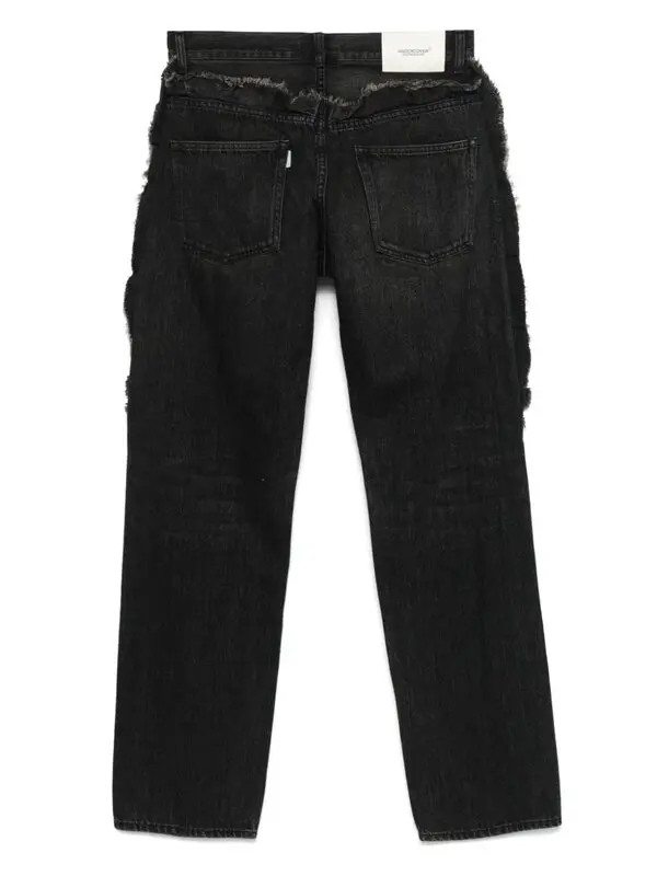 Undercover Frayed Detail Straight Leg Jeans