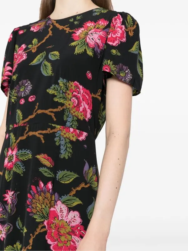 rhode lulani dress black Floral Print In - 35% Off Midi length Sizing sitewide25off-may23 Black Floral Embroidered Sweetheart Girl dress:6-9 months