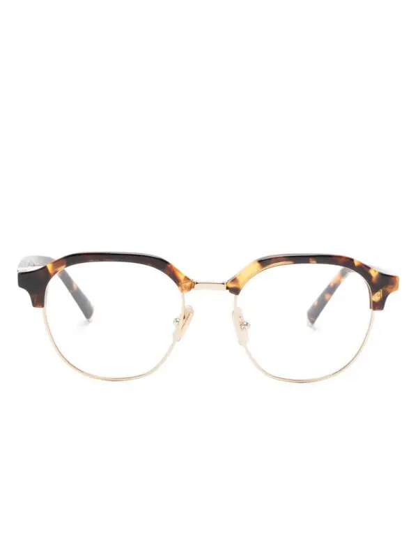 Miu Miu Clubmaster-frame Eyeglasses - Brown