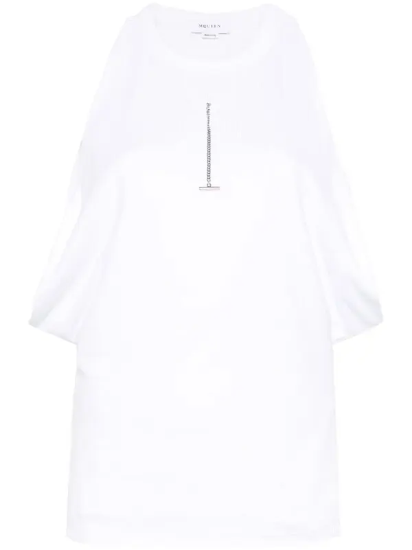 Alexander McQueen Draped Armhole T-shirt - White
