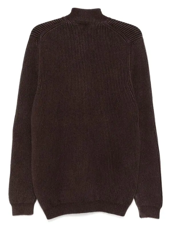 Avant Toi Zip-up Cardigan - Brown
