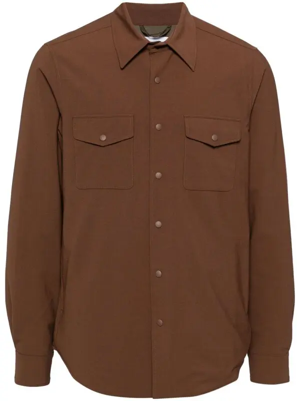 Aspesi Flannel Shirt Jacket - Brown