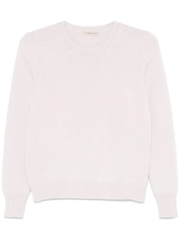 BLANCA VITA Ribbed-knit Sweater - Pink