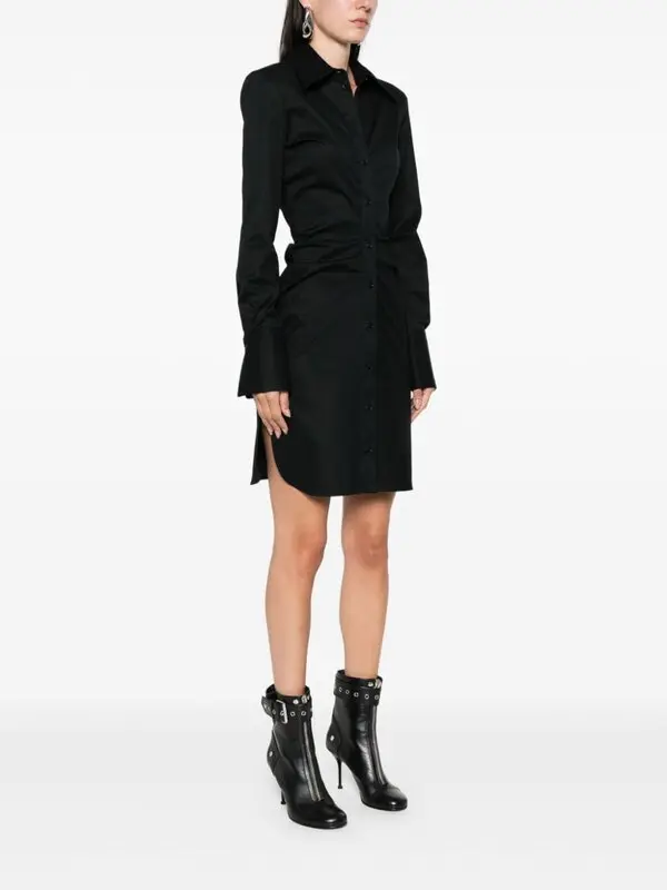 Alexander Mcqueen Fitted Shirt Dress In Black - 78% Off | Editorialist