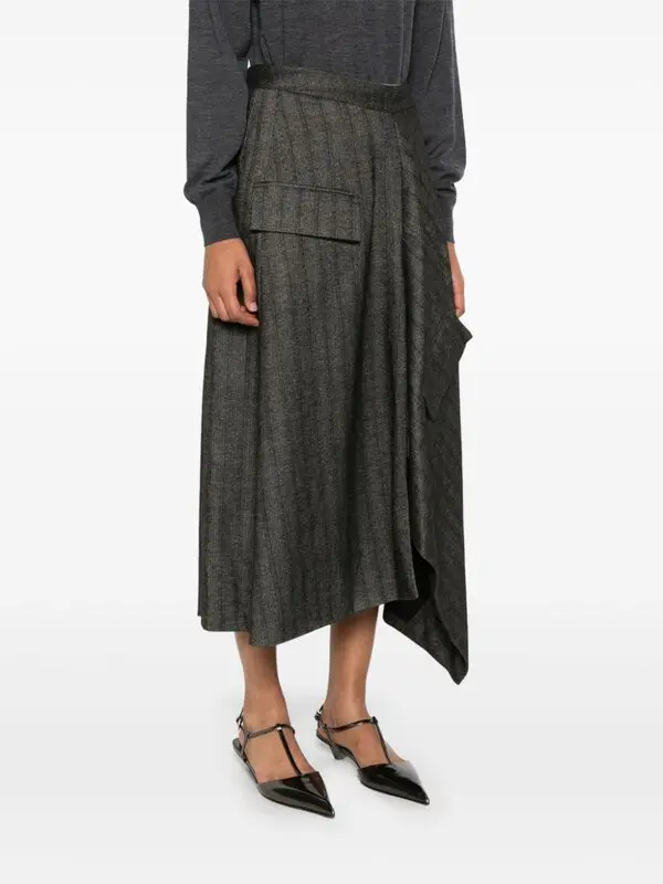 Remain Birger Christensen Striped Draped Skirt