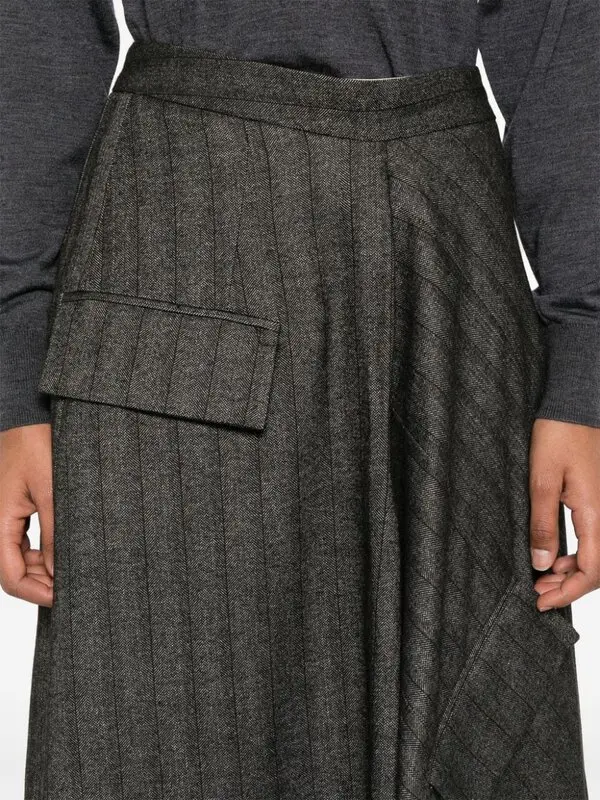 Remain Birger Christensen Striped Draped Skirt
