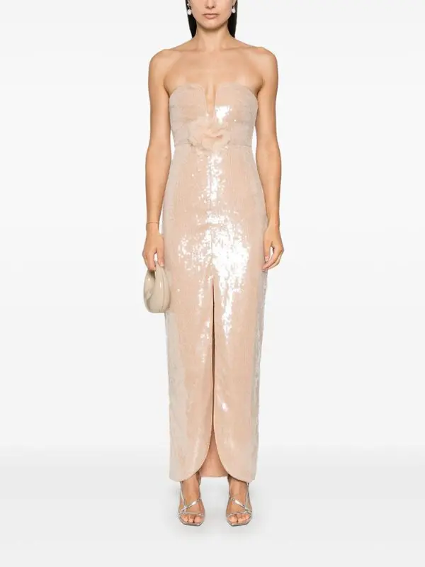 SELF-PORTRAIT Sequin-embellished Maxi Dress