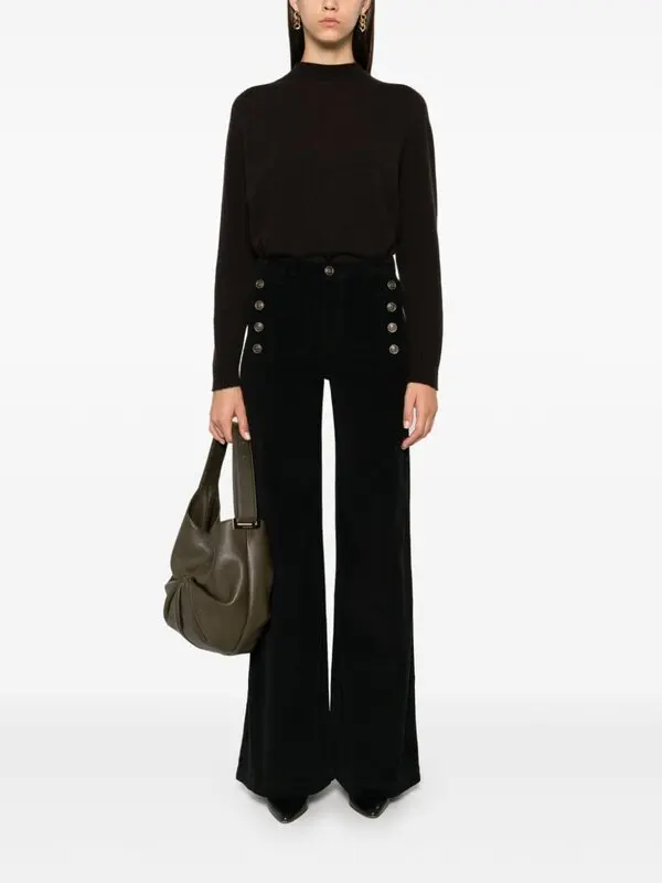 TWINSET Pinwale Corduroy Trousers - Black