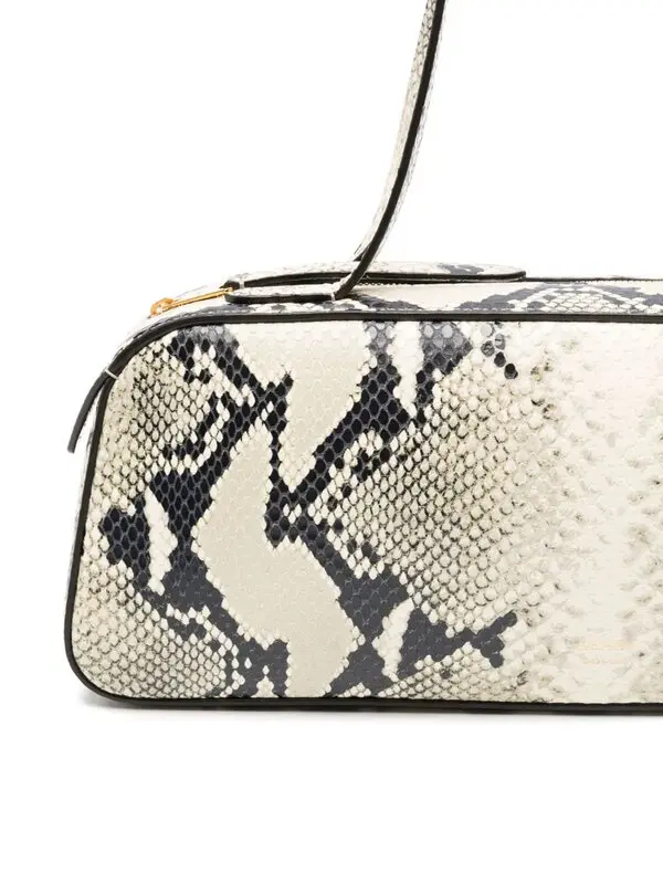 Khaite Simona Snakeskin Shoulder Bag - Neutrals