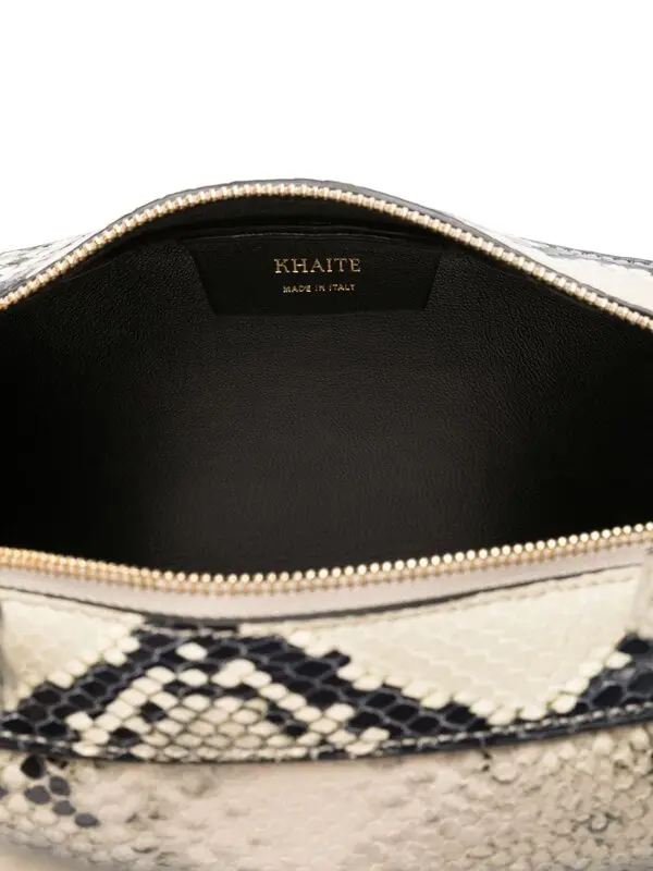 Khaite Simona Snakeskin Shoulder Bag - Neutrals