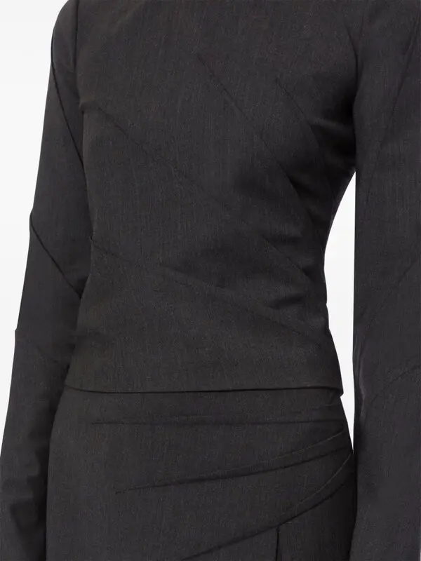 Alberta Ferretti Long-sleeve Gathered Top