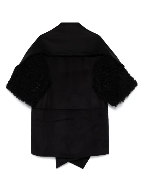 Alberta Ferretti Shearling Trimmed Cape