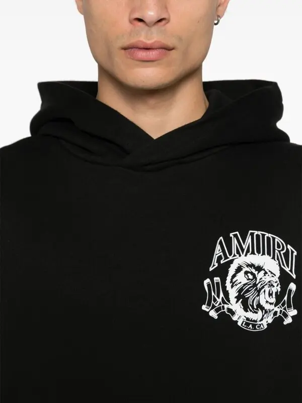 Amiri Lion Outline Hoodie - Black