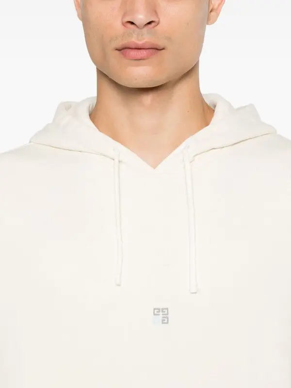 Givenchy 4g Embroidered Hoodie - Neutrals
