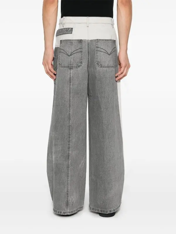 FENG CHEN WANG Graphic-print Jeans - Black