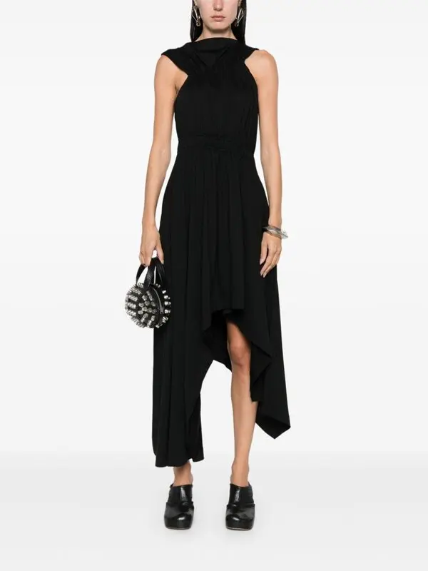 Alexander McQueen Asymmetric Gathered Dress