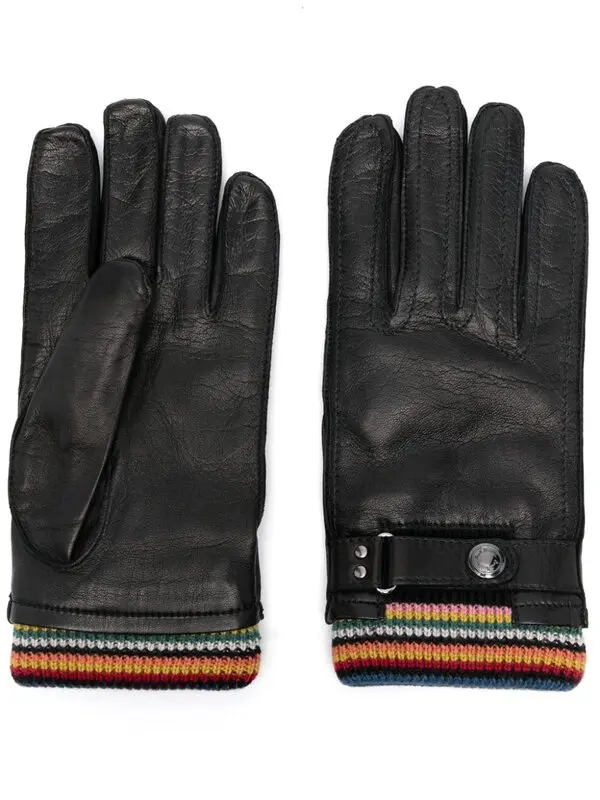 Paul Smith Grained Lambskin Gloves - Black