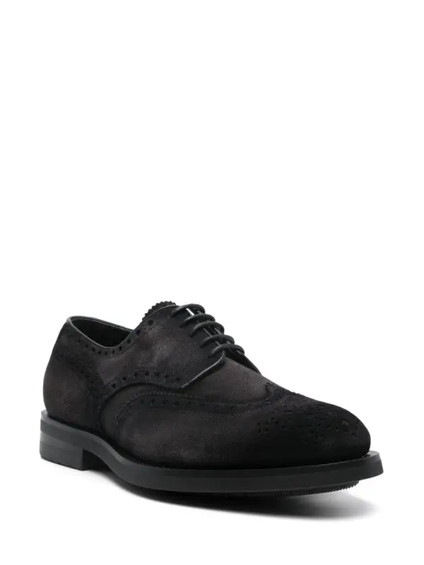 Santoni Suede Derby Shoes