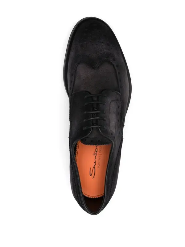 Santoni Suede Derby Shoes