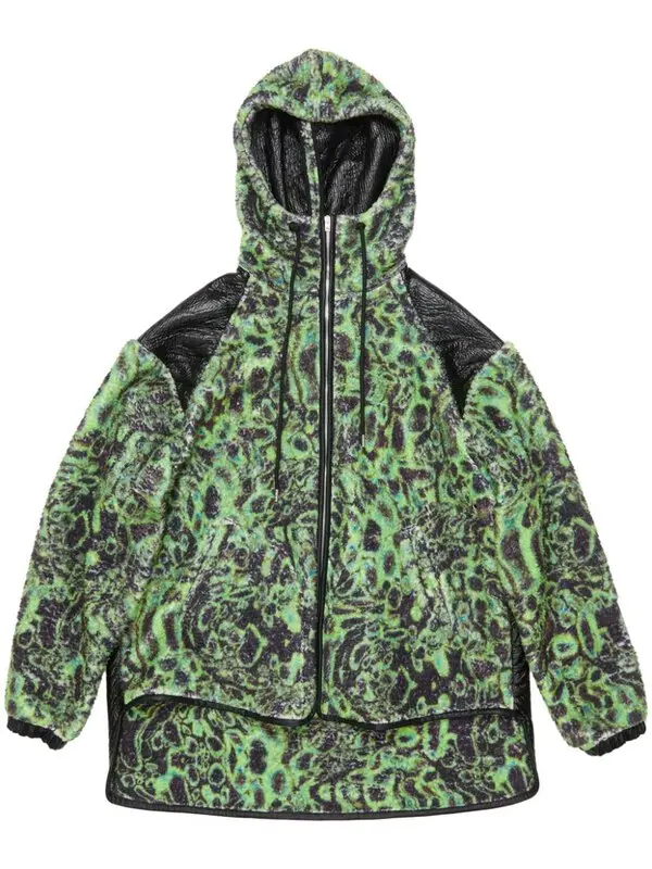Acne Studios Printed Fleece Hooded Jacket