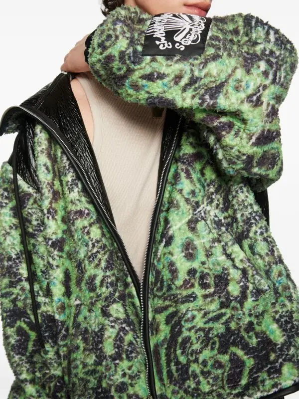 Acne Studios Printed Fleece Hooded Jacket