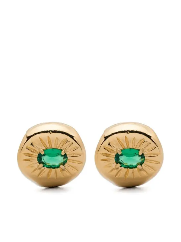 WOUTERS & HENDRIX Emerald-embellished Earrings - Green