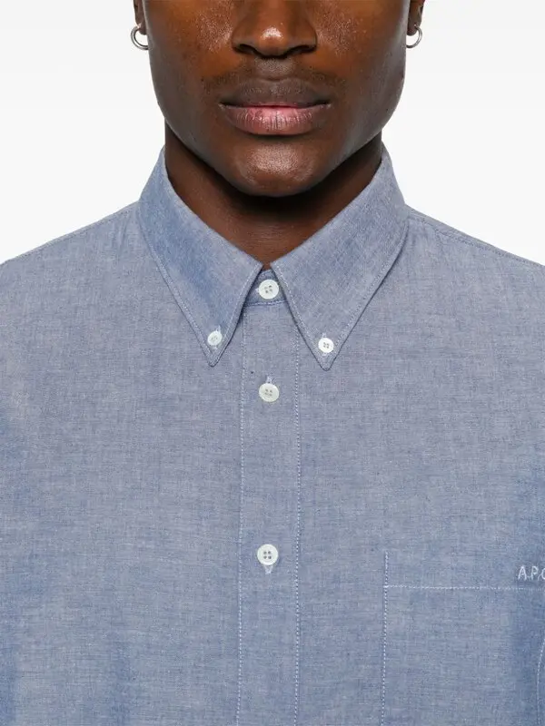 A.p.c. Organic Cotton Shirt - Blue
