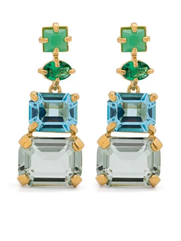 WOUTERS & HENDRIX Crystal-embellished Pendant Earrings - Gold