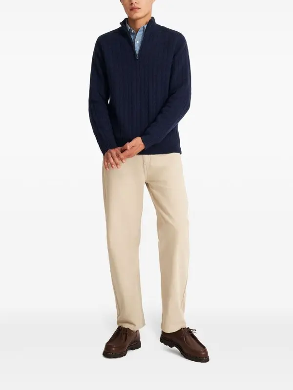 Pringle Of Scotland Lambswool Zip Sweater - Blue
